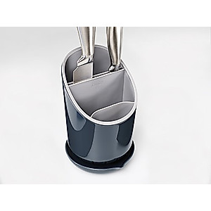 Joseph Joseph Dock Cutlery Drainer and Organizer, Dark Grey/Grey