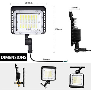PBYBGB 60W LED Flood Light Outdoor for Dusk to Dawn, Super Bright 7500LM Security Lights, Adjustable Knuckle Mount,5000K Daylight IP65 Waterproof Floodlights for Yard, Garden, Garages,Parking Lot