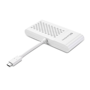 Cable Matters USB C Multiport Adapter (USB C Dock with USB C to HDMI or USB C to VGA), USB 3.0 and Ethernet White - Thunderbolt 4 / USB4 / Thunderbolt 3 Port Compatible with MacBook Pro, Dell XPS
