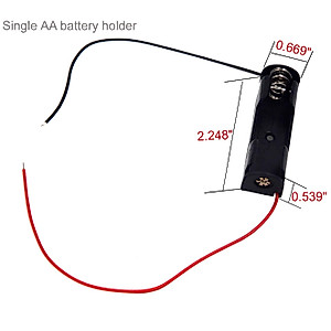 LAMPVPATH (Pack of 8) AA Battery Holder Bundle 2Pcs Single AA Battery Holder, 2Pcs 2X 1.5V AA Battery Holder with Leads, 2Pcs 3X 1.5V 3 AA Battery Holder with Wire, 2Pcs 4X 1.5V 6 Volt Battery Holder