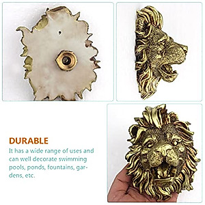 YARNOW Pond Nozzle Flowing Water Ornament 2 pcs Lion Head Pond Fountain Nozzle Fountain Lion Head Nozzle Garden Water Sprayer Water Feature Spitter Waterfall Pond Feature Pond Waterfall Feature