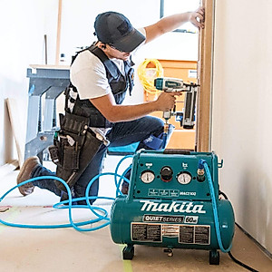 Makita MAC210Q-R Quiet Series 1 HP 2 Gallon Oil-Free Hand Carry Air Compressor (Renewed)