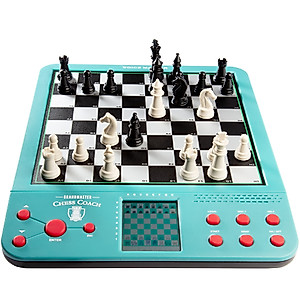 Electronic Grandmaster Chess Game- Play Opponent, or Multi Level Computer, Plus Talking Coach & Preset Exercises- Perfect for Kids & Adults- w 8 Bonus Games (Checkers, Chess, 4-in-A-Row), Gift
