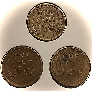 1925 P D S Lincoln Wheat Cent PDS set Penny Seller Good