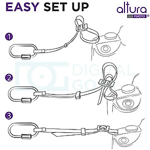 Altura Photo Camera Tether Safety Strap for DSLR Cameras (2 Pack)