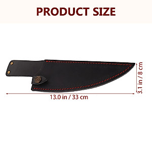 CALLARON Chef Knife Holder Leather Knife Case Covers Sleeves Knives Guard Universal Sheath Blade Guards Protector With Belt for Bread Carving Chef Cleaver Kitchen Knife