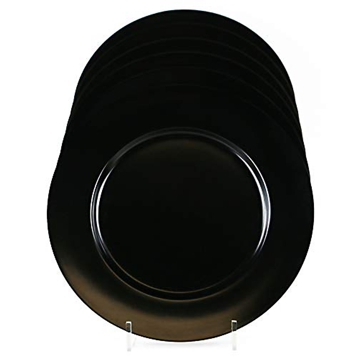 Calypso Basics by Reston Lloyd Melamine Salad Plate, Set of 6, Black