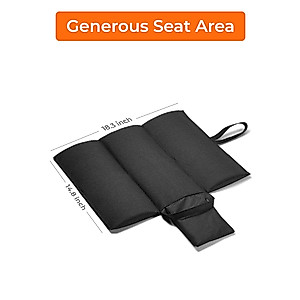 ORORO Heated Seat Cushion with Battery Pack, Foldable USB Heated Seat Cover Pads for Office Chair, Stadium, Camping (Black)