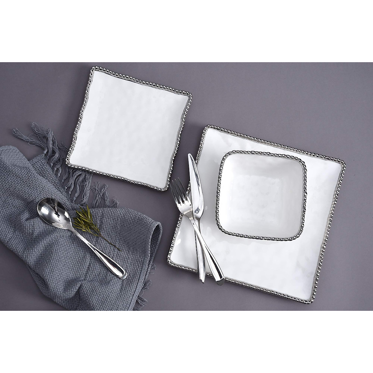 Pampa Bay Set the Table Square Cereal/Soup Bowl