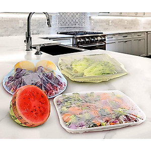 120 Pieces Elastic Food Storage Covers, Plastic Stretchable Adjustable Food Covers Reusable Colorful Bowl Covers for Family Outdoor Picnic Fruit Dishes Plates 3 Size