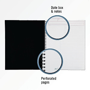 Cambridge Limited Business Notebook, 8-1/4 x 11 Inches, Wirebound, Action Planner, Black (06064)