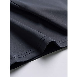 GORGLITTER Men's Novelty Casual Letter Graphic Crewneck T-Shirt Half Sleeve Oversized Tee Top Dark Grey Floral & Slogan Large