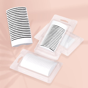 Self Adhesive Eyelashes Strips for Lashes Natural Look 36 Pcs Strong-Hold Reusable Self Adhesive Eyelashes Spare Adhesive Strip (Black)