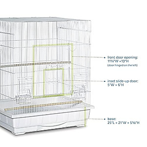 Prevue Pet Products Square Top Parakeet Cage, White