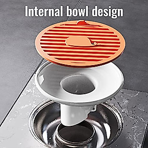 Guojiang Bathroom Floor Drain Cover Suction Drain Stopper Kitchen Sink Stopper Deodorant Sealing Plug Hair Stopper for Shower Drain Bathtub, White