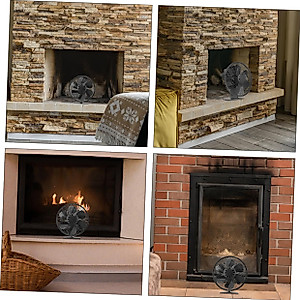 Veemoon Stove Fan Fan 6 Blades Fireplace Fan Heat-Powered Oscillating Stove Fan for Wood Burning Stoves