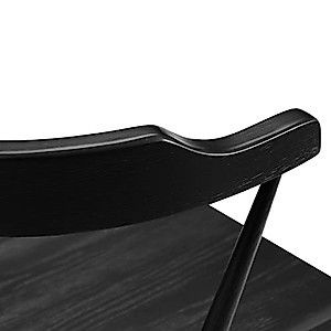 POLY & BARK Enzo Dining Chair,Oak, Black