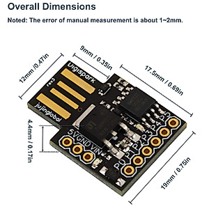Attiny85-20SU USB Development Board for Attiny85 Digispark Kickstarter for Arduino IDE (Pack of 6pcs)