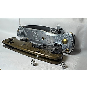 Generic Aluminum Barrel Bushings Compatible For Benchmade Mini/Full Size Bugout 2pc MADE IN USA, Silver