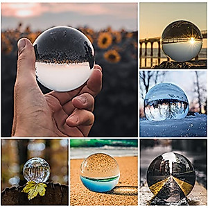 inoqre Professional Photography Crystal Ball Lens K9 Sunshine Perfect & Decorative Accessory 3.5" 80mm Lens Ball Diameter Clear
