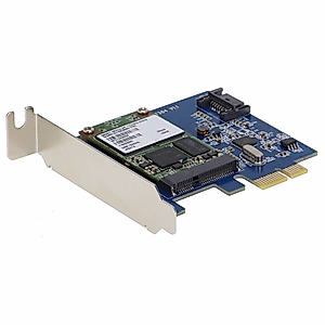 SEDNA - PCI Express mSATA III (6G) SSD Adapter with 1 SATA III Port with Low Profile Bracket (SSD not Included)