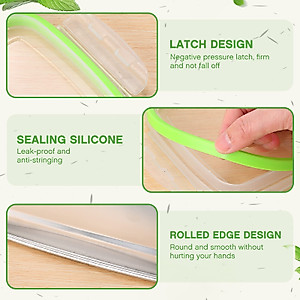 Nuanchu 10 Pcs Stainless Steel Food Storage Containers with Lids Metal Meal Prep Containers Rectangular Bento Lunch Box Set Leak Proof Airtight for Adults Dishwasher Microwave Refrigerator (Green)