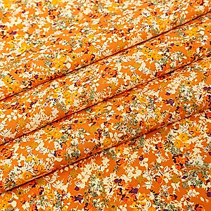 Singer, 100% Cotton, Orange Floral Packed