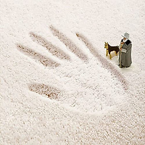 FINOREN Artistic Abstract Area Rug.Lines-Grey,4'x6', Suitable for Bedroom, Living Room, Apartment, Machine Washable Non-Slip Soft Modern Interior Rug,Smudge-Proof, Non-Shedding.