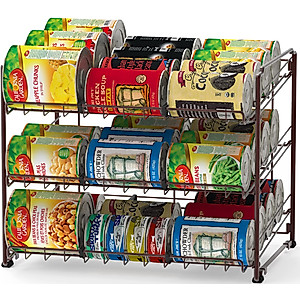 SimpleHouseware Stackable Can Rack Organizer, Bronze
