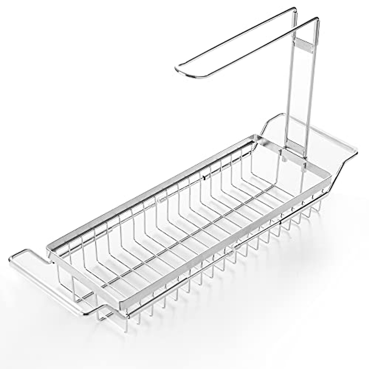 HOOOKIMM Kitchen Sink Sponge Caddy Stainless Steel, Kitchen Sink Organizers for Sponges and Towels, Sponge Caddy for Kitchen Sink, Sink Storage Rack Holder, Rustproof, and Non-Slip.