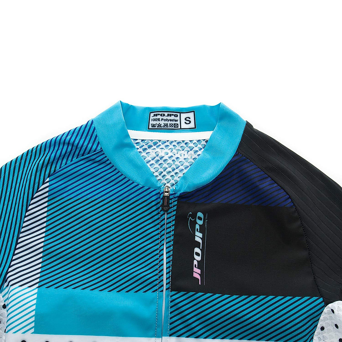 JPOJPO Women Cycling Jersey Short Sleeve Bike Shirt Tops with 4 Pockets Reflective S-3XL