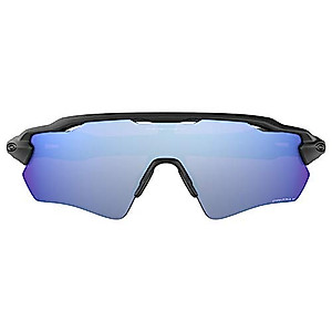 Oakley Radar EV Path Sunglasses (Matte Black Frame/Deep Prizm Water Polarized Lens) with Lens Cleaning Kit (Black)