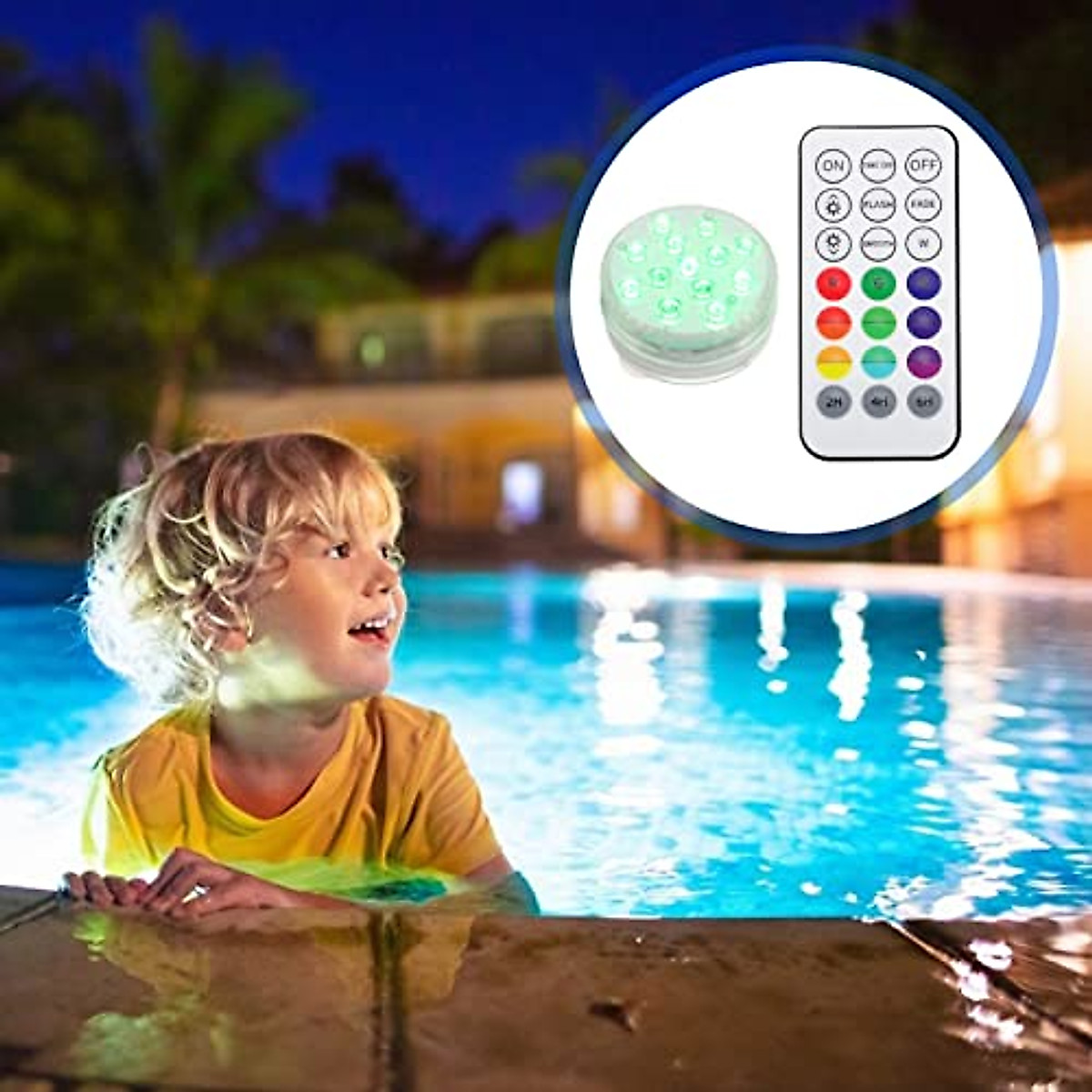 HANABASS 1 Set Suction Vase with Cup Remote Base Lamp White Fish Garden Pool Driving Underwater Ornament Tank Remoter Submersible Aquarium Light Pond Bathtub Lights Fountain for