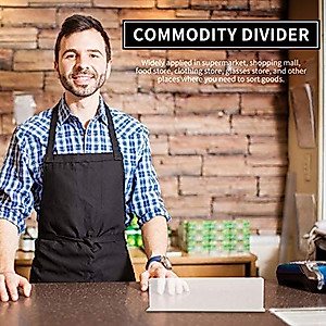 Plastic Shelf Dividers- 10pcs Clear Shelf Separators for Closets- L- Shaped Clapboards Shelf Organizers for Supermarket Home Bedroom Kitchen Office- 8x3x1 Inch