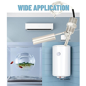 DC0-110V Liquid Water Level Sensor, Sensor Switch, Male Thread 1/2 NPT 304 Stainless Steel, Suitable for Liquids of Different densities, pressures and temperatures