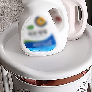 Kitchen Rotating Storage Rack 4 Tier Kitchen Fruit Vegetable Storage Basket Floor-Standing, Carbon Steel Multi-Layer Organizer, Movable Household Storage Shelf for Living Room and Toilet