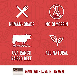 Full Moon Beef Jerky Healthy All Natural Dog Treats Human Grade Made in USA Grain Free 11 oz