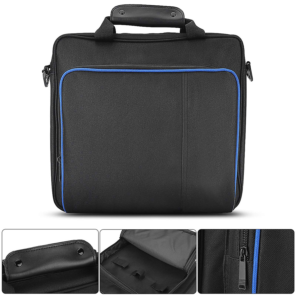 Kuuleyn PS4 Carrying Case Travel, Carrying Case for PS4, Portable Handbag Travel Storage Bag Fully Protective Shoulder Bag Waterproof for Ps4 Pro PS4 Slim