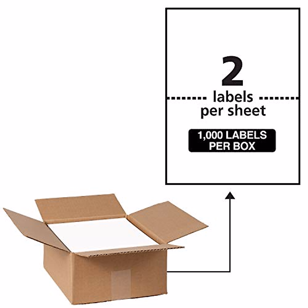 Avery Waterproof Labels, Ultrahold Adhesive, 5.5" x 8.5", Case of 1,000 Labels for Laser Printers (95526)