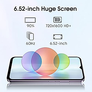 Ulefone Note 16 Pro Unlocked Cell Phones, Android 13 Unlocked Phones, 16GB+128GB, 50MP Main Camera, 6.52” HD+ Waterdrop Screen, 8-Core Processor, 4400mAh Battery, Dual 4G Unlocked Smartphone-Purple
