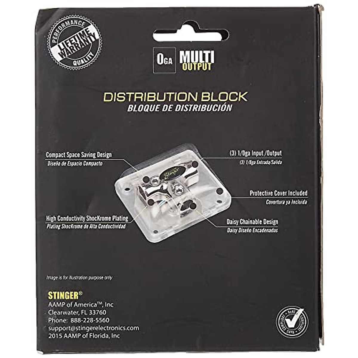 Stinger SPD512 PRO Series Power Distribution T-Block with (3) 1/0-Gauge Inputs