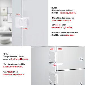 Cabinet Locks(12-Pack) for Babies, Kids and Toddlers Proofing Cabinet Child, safety Locks Suitable for Cabinets, Drawer and Refrigerator with Easy Installation (White) (8 Flat Lock+4 Right Angle Lock)