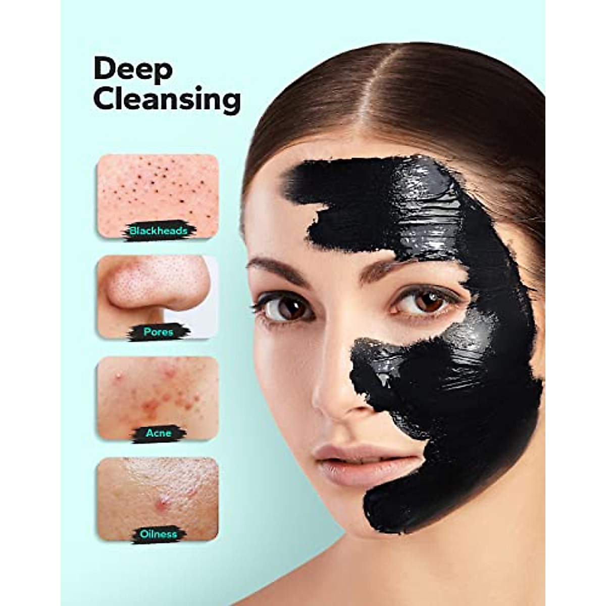 Komoko Blackhead Remover Mask (1.76 oz), Peel Off Face Mask for Men and Women, Charcoal Face Mask for Deep Cleansing, Face Mask Skin Care Peel Off, Facial Mask for Blackheads, Excess oil, Dirts, Pores
