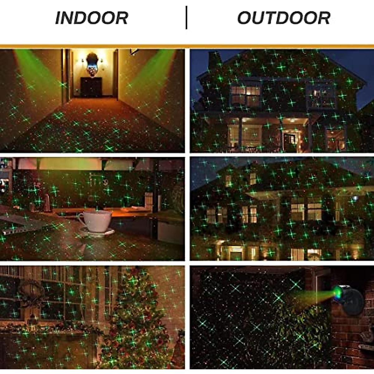 Christmas Projector Lights, Led Waterproof Christmas Laser Lights Landscape Spotlight Red and Green Star Show with Remote Decorative for Bedroom Outdoor Garden Patio Wall Holiday Party
