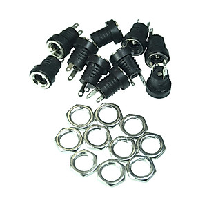 5Pcs 5.5mm x 2.1mm DC Power Supply Jack Socket Female Panel Mount Connection,dc-022B dc Jack with Wires