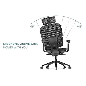 WorkPro® Momentum Ergonomic Mesh Active High-Back Chair, Black