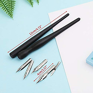 Two Comic Dip Fountain Pen Dip Pen Set Manga Dip Pen Holder Set Comic Drawing Painting Tools Kit Calligraphy + 5 Nibs