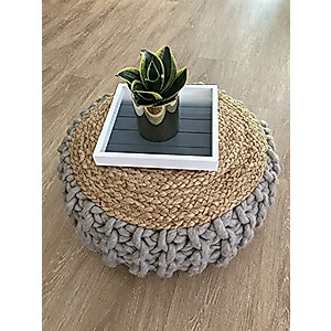 Set of 2 Ombre Wooden Serving Tray for Ottoman Coffee Table Breakfast in Bed Tea Accessory Organizer (16 & 10 Inch Grey Ombre)