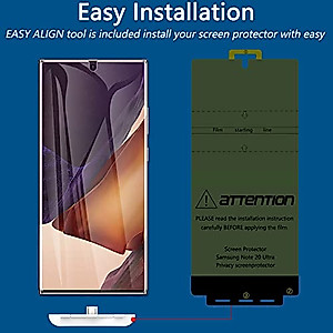 LYWHL [2+2 Pack] for Samsung Note 20 Ultra Privacy Screen Protector, [Support Fingerprint ID] Anti-Spy Black Full Adhesive Flexible Film + Camera Lens Glass Protector for Galaxy Note 20 Ultra