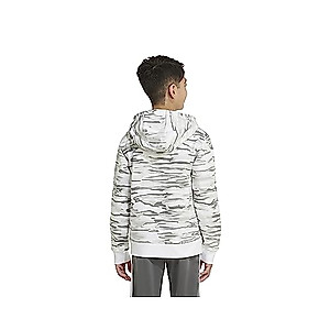 adidas Boys' Long Sleeve Camo Print Hoodie, White (New)